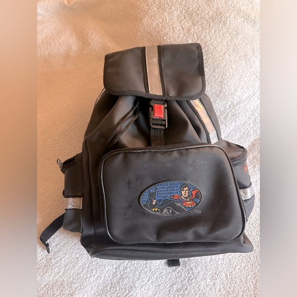Warner Bros. | Other | Vintage 999 Dc Comics Superman Batman Backpack ...